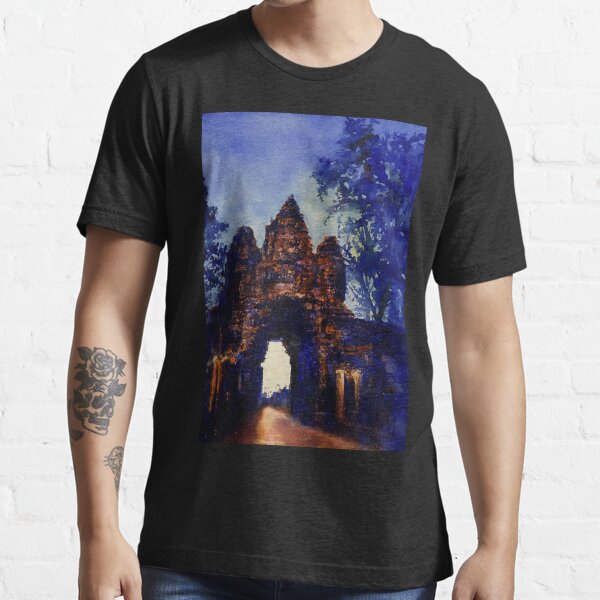 "Angkor Wat Sunrise- Watercolor Painting" T-shirt for Sale by rfoxphoto ...