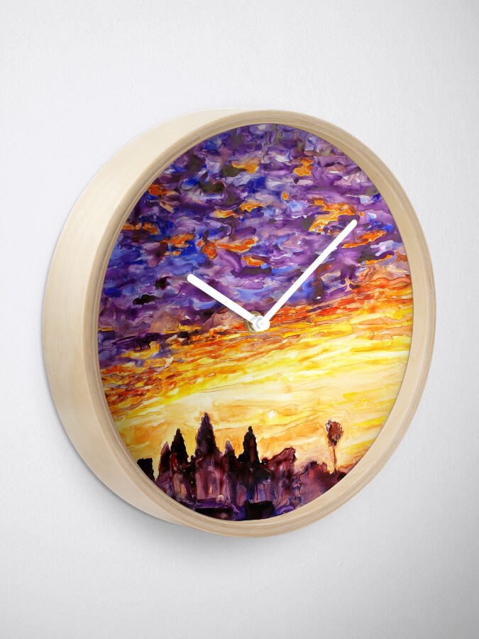 "Sunrise at Angkor Wat- Cambodia" Clock for Sale by rfoxphoto | Redbubble