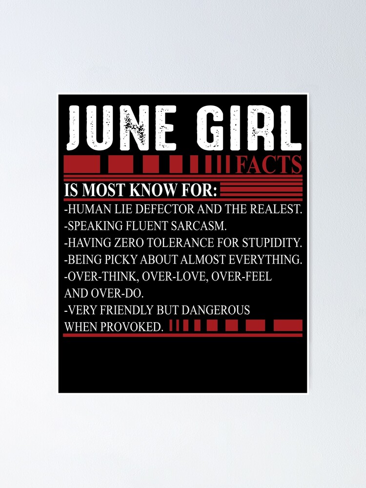 "June Girl Facts Funny Most Known For Human Lie Detector" Poster for ...