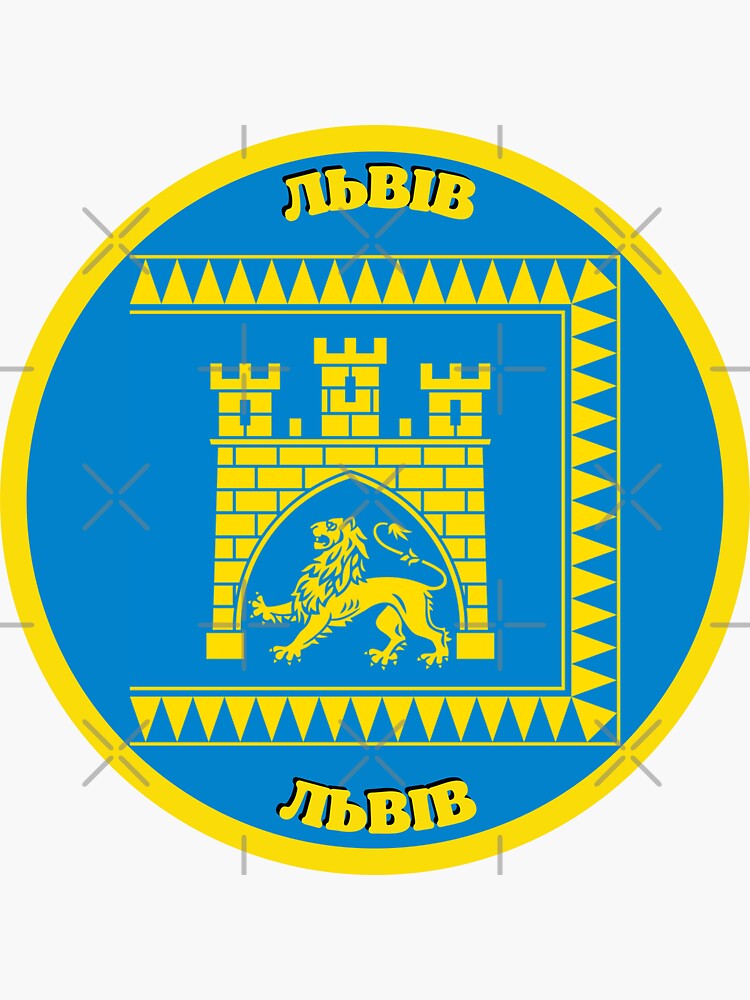 "Ukrainian City of Lviv" Sticker by FedSherDesign | Redbubble
