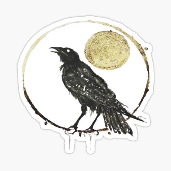 "Black raven" Sticker for Sale by Altyn6 | Redbubble