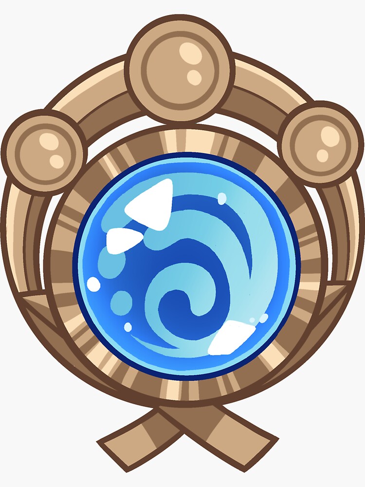 "Hydro Vision - Inazuma" Sticker for Sale by galaxiiacharlie | Redbubble