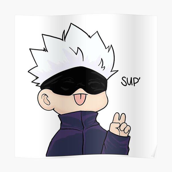 Póster «Chibi divertido de gojo satoru anime lindo (¡ahaha ~ te voy a ...