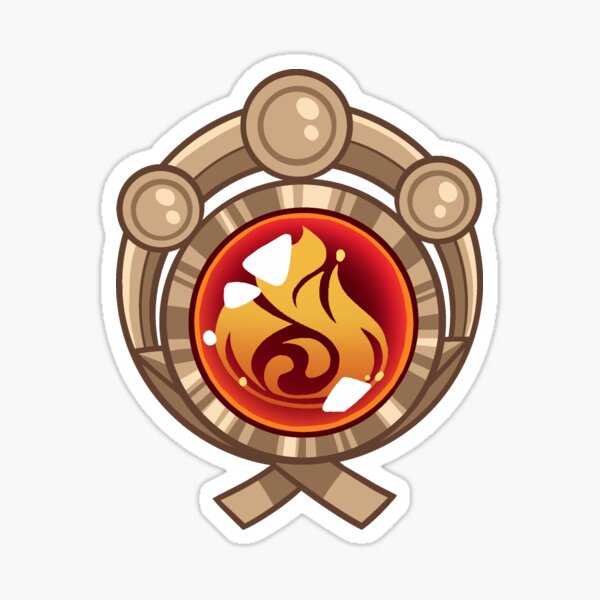 "Pyro Vision - Inazuma" Sticker for Sale by galaxiiacharlie | Redbubble