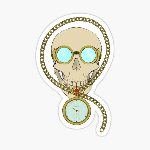 "Skull and Chain" Sticker for Sale by LadyoftheDevils | Redbubble
