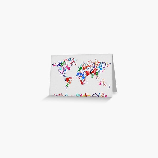 "world map" Greeting Card by BekimART | Redbubble