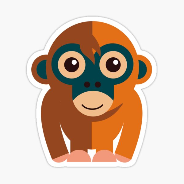 "Mike the monkey" Sticker by xilixium | Redbubble