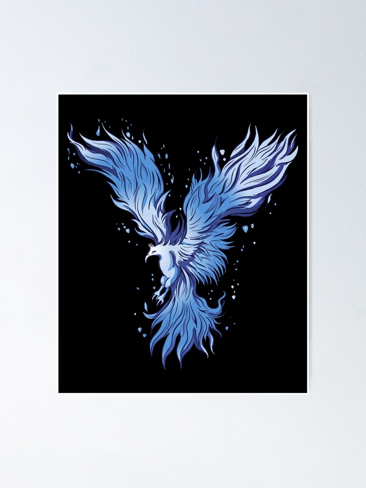 "Phoenix bird fire myth blue firebird symbol" Poster by DrosoMan ...