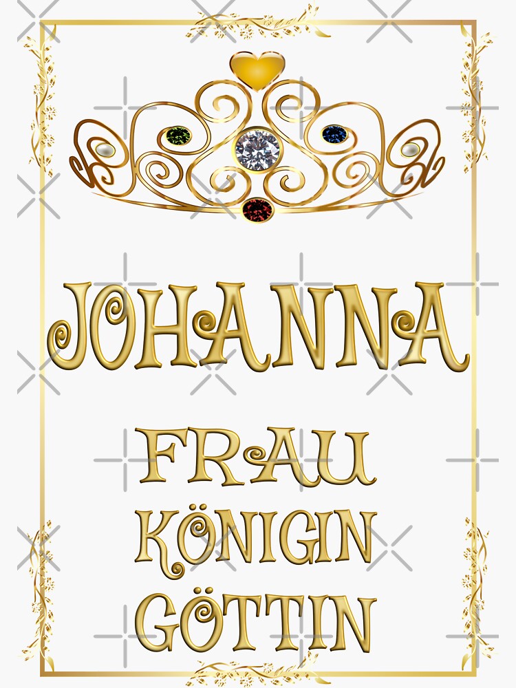 "Johanna - woman - queen - goddess" Sticker for Sale by madrigenum ...