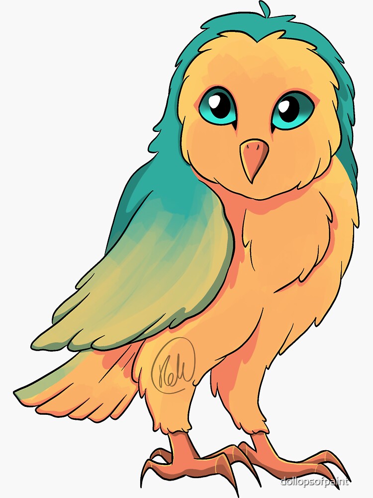 "Pride Flag Owl Pan (new flag)" Sticker for Sale by dollopsofpaint ...