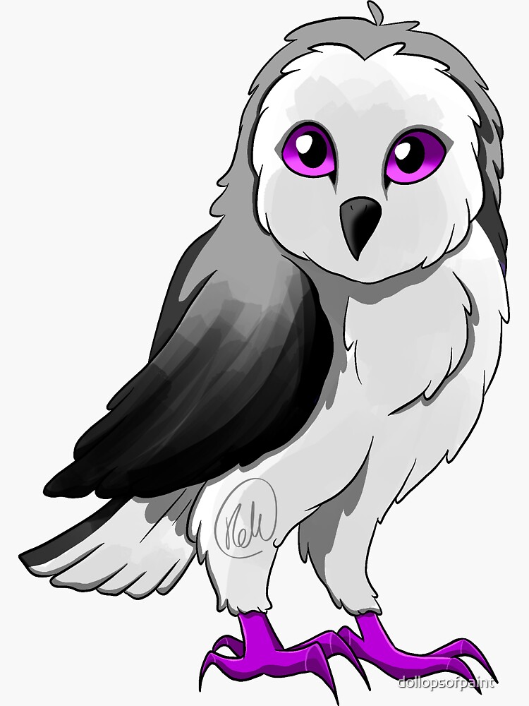 "Pride Flag Owl Ace" Sticker for Sale by dollopsofpaint | Redbubble