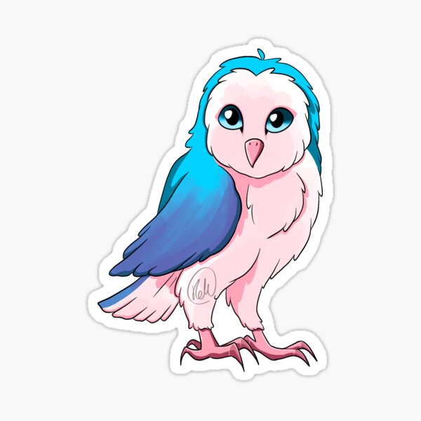 "Pride Flag Owl Trans" Sticker for Sale by dollopsofpaint | Redbubble