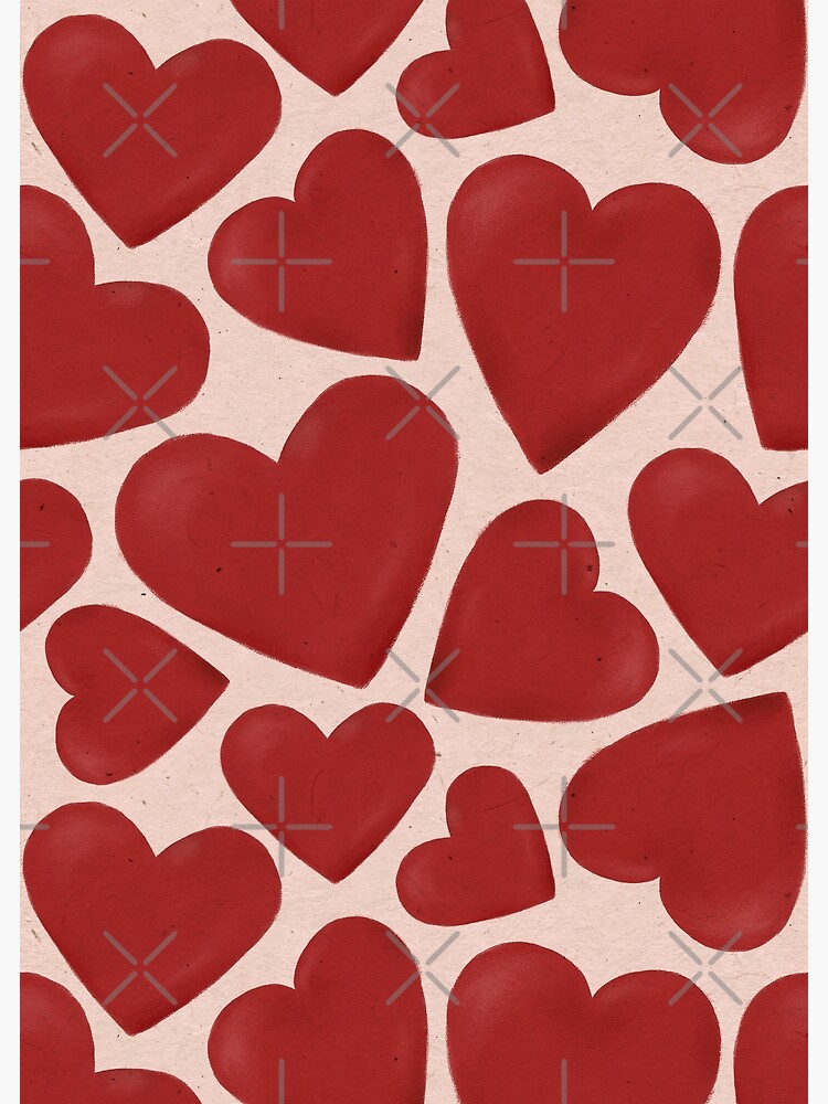 "Cute Red Hearts" Poster for Sale by zorana-ste | Redbubble