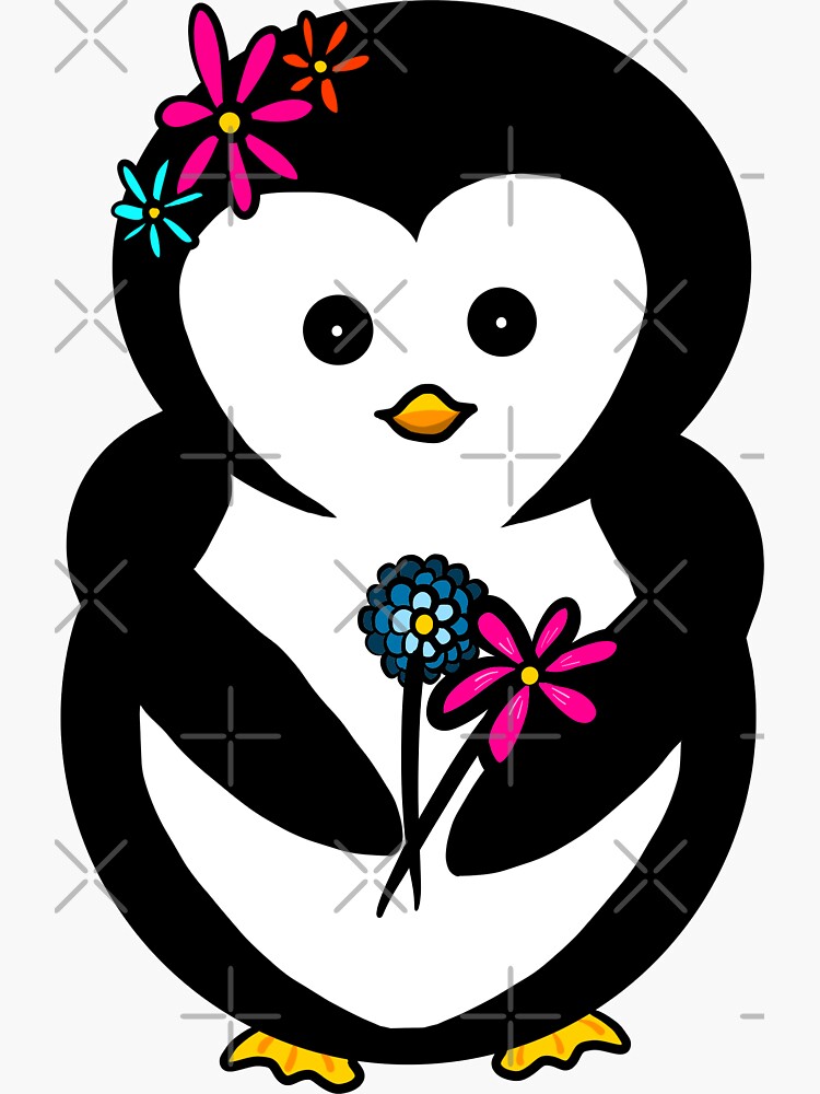 "Cute girly penguin proposal!" Sticker for Sale by Rtsartmania | Redbubble