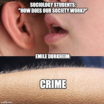 Pegatina con la obra «Emile Durkheim sociología piel de gallina meme ...