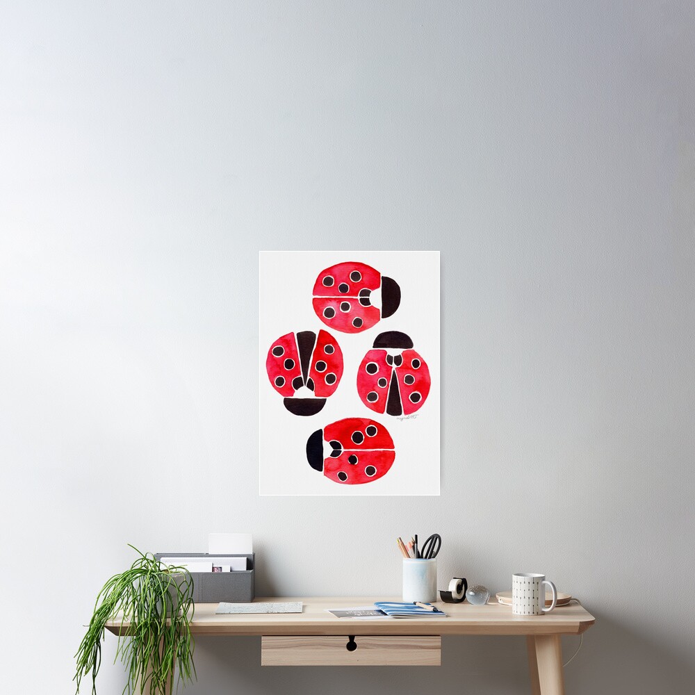 "Ladybug - watercolor artwork" Poster for Sale by magnoliART-kata ...