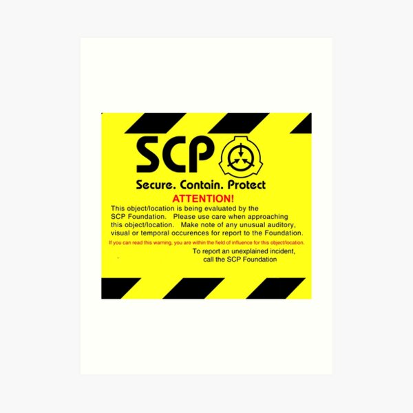 "SCP Foundation Warning Attention" Art Print for Sale by Yu-u-Ta ...