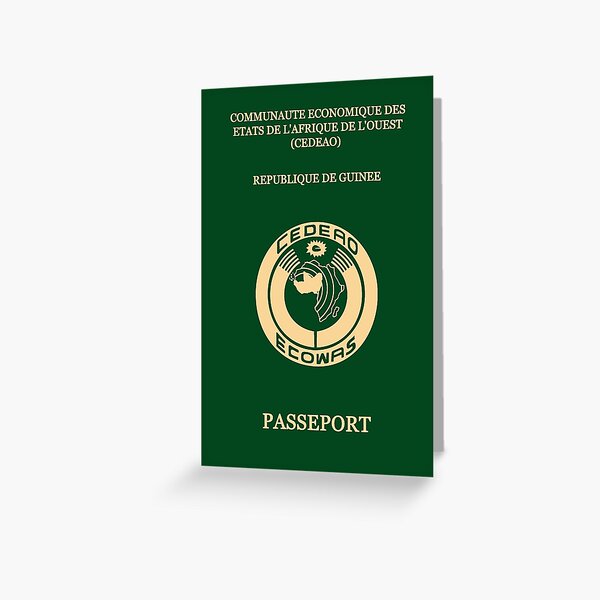 "Guinea (Conakry) passport" Greeting Card for Sale by HAKVS | Redbubble