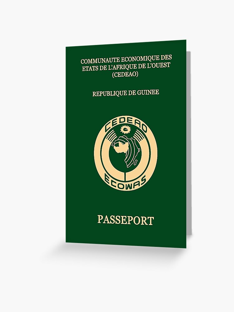 "Guinea (Conakry) passport" Greeting Card for Sale by HAKVS | Redbubble