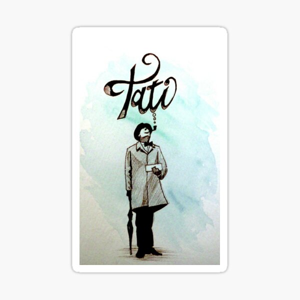"Jacques Tati Abstract Poster" Sticker by MagnusSchneider | Redbubble
