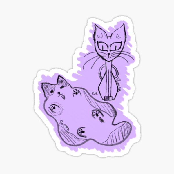 "Poppy and Zona" Sticker for Sale by JustDrawinItOut | Redbubble