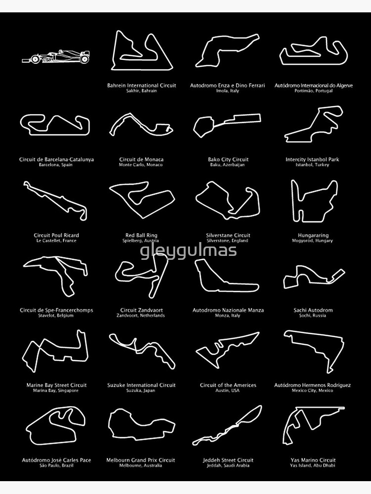 "Circuit Formula 1 Race Track 2021 Poster" Poster for Sale by ...