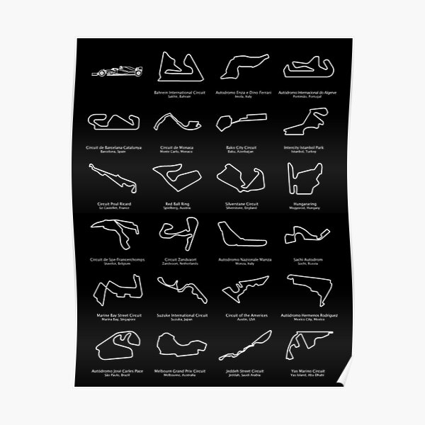 "Circuit Formula 1 Race Track 2021 Poster" Poster for Sale by ...