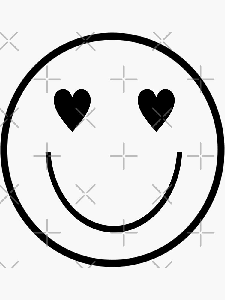 "Cute special smiling face" Sticker by Weirdfeeling | Redbubble