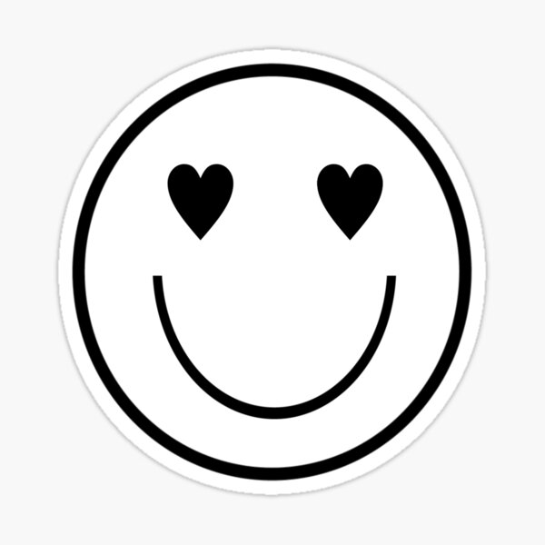 "Cute special smiling face" Sticker by Weirdfeeling | Redbubble