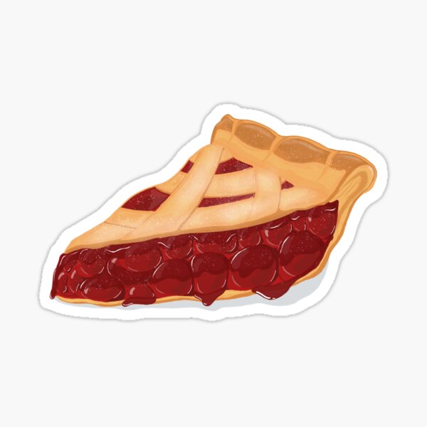 "pie " Sticker by Purplepugprints | Redbubble