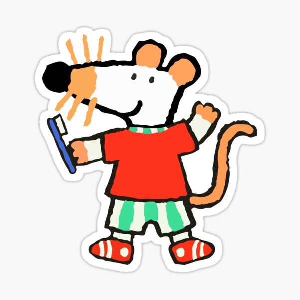 "maisy mouse and toothbrush" Sticker by HFRJFAD | Redbubble
