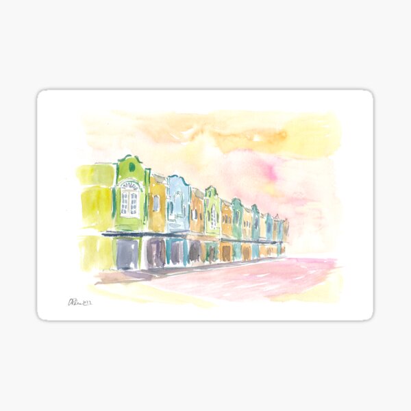 "Dunedin New Zealand Watercolor Street Scene" Sticker for Sale by ...