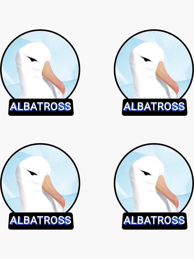 "Cute Albatross head in sky background" Sticker for Sale by ...