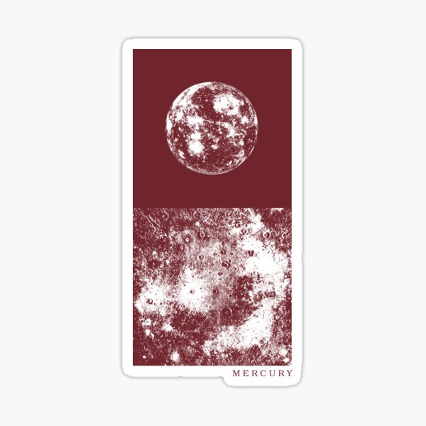"Mercury Planet Texture V01" Sticker for Sale by Lidra-Redesign | Redbubble
