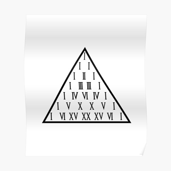 Pascals Triangle Posters | Redbubble