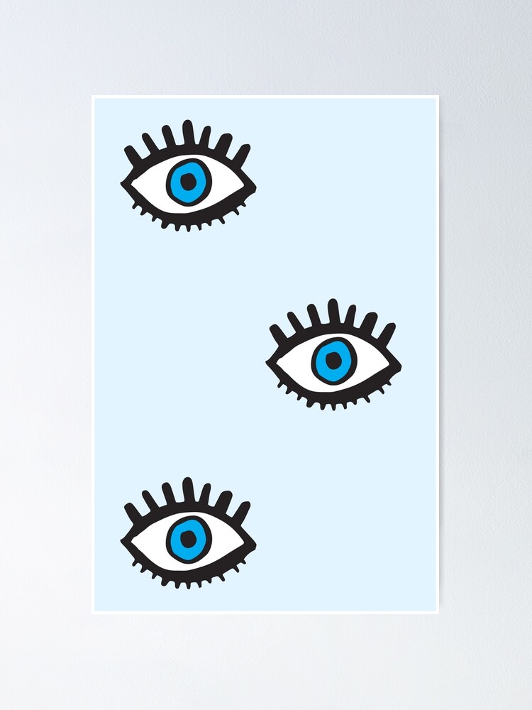 "Preppy blue eyes stickerpack" Poster for Sale by Suusck | Redbubble