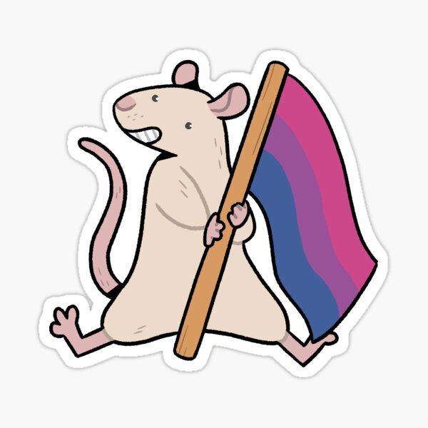 "Pride Rat Bi" Sticker for Sale by VodniciiDesigns | Redbubble