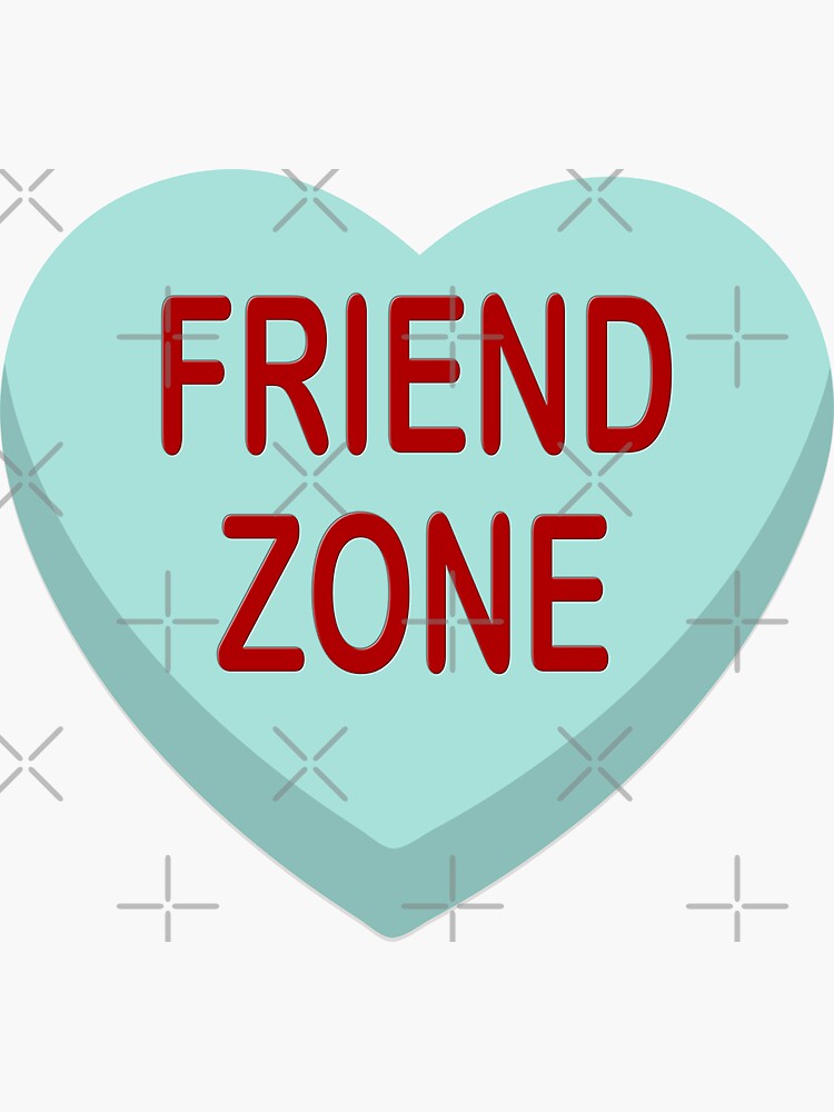 "Candy Heart Anti Valentines Day, Friend Zone" Sticker by GeminiSq ...
