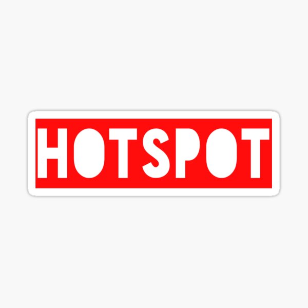 "hotspot" Sticker by vibeno1 | Redbubble