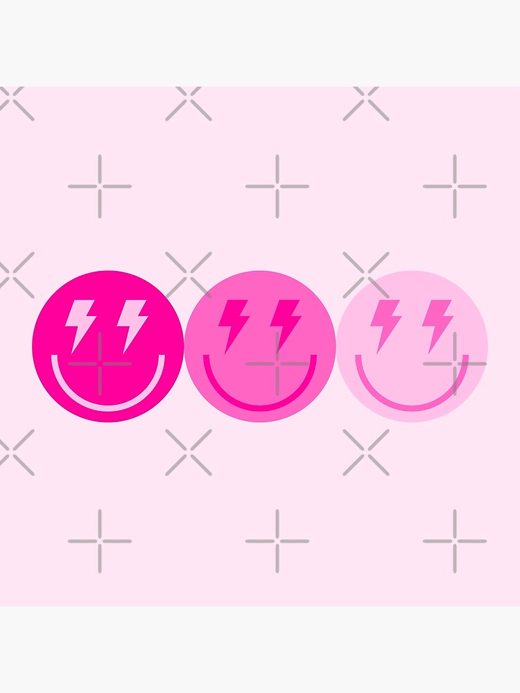 "3 preppy pink smileys" Poster for Sale by Suusck | Redbubble