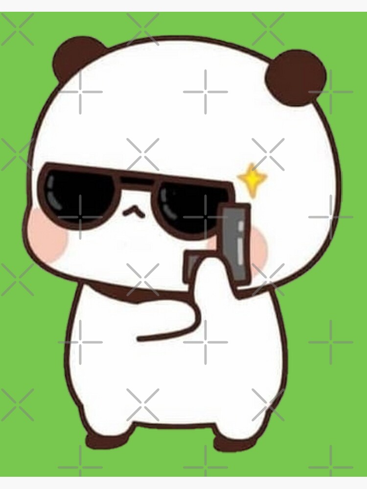 "Bubu Is So Cool, Cute Bear and Panda Couple Peach and Goma " Art Board ...