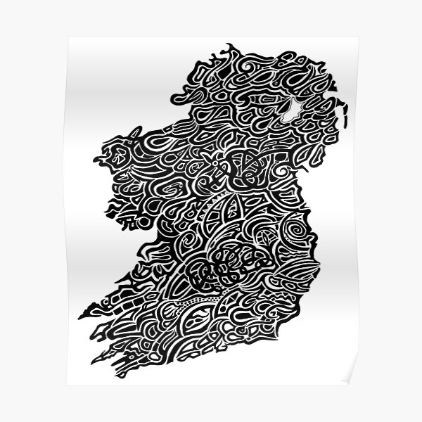 "Pictish Map of Ireland" Poster for Sale by LordBlackClad | Redbubble