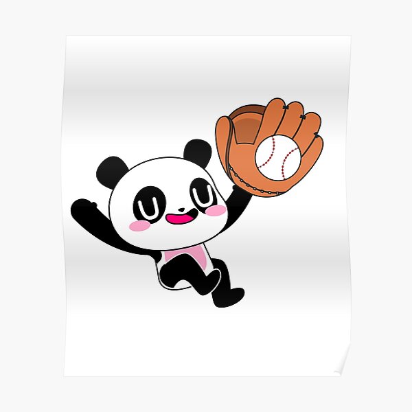 "So Cute softball panda " Poster for Sale by Mayasirira | Redbubble