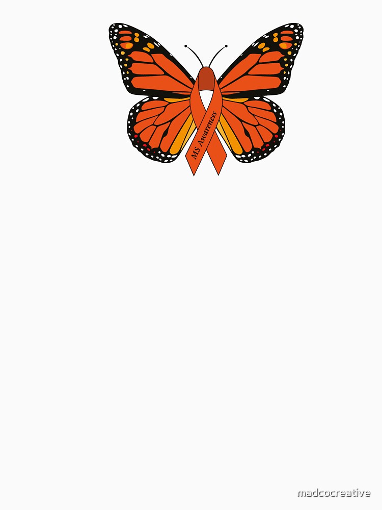 "MS Multiple Sclerosis Awareness Butterfly" T-shirt by madcocreative ...