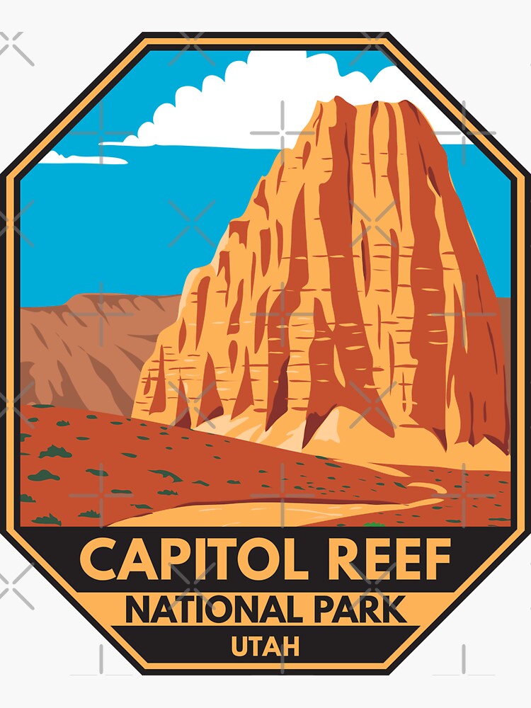 "Capitol Reef National Park Utah Cathedral Valley Loop" Sticker for ...