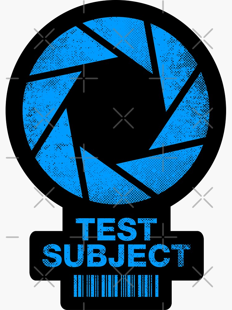 "Test Subject - Blue" Sticker by RevolutionGFX | Redbubble