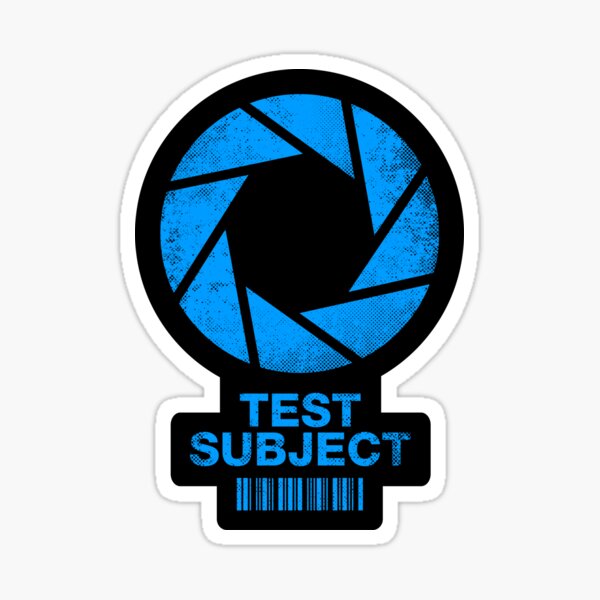 "Test Subject - Blue" Sticker by RevolutionGFX | Redbubble