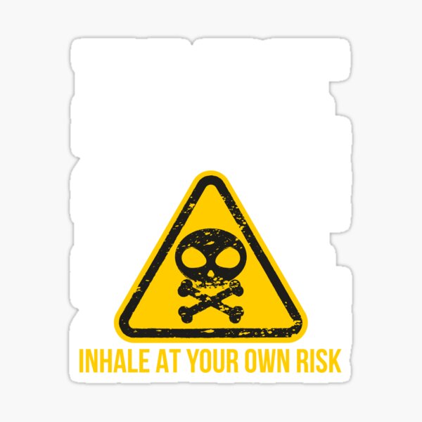 "Fart Zone Inhale Own Risk Skull Fart" Sticker for Sale by mooon85 ...