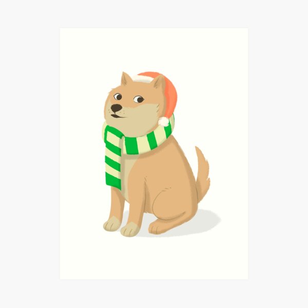 "Christmas Full Body Doge Meme " Art Print for Sale by IYOOVI | Redbubble