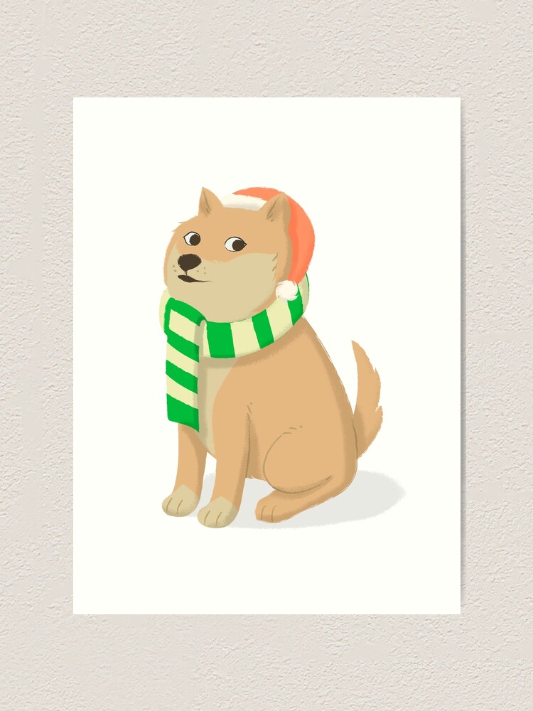 "Christmas Full Body Doge Meme " Art Print for Sale by IYOOVI | Redbubble